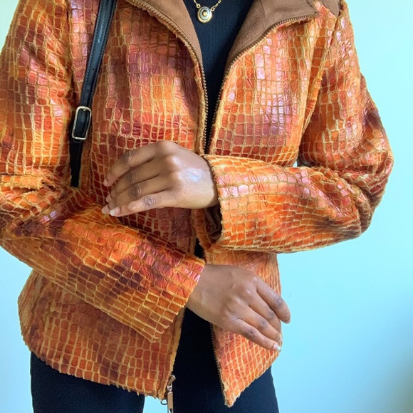 Jackets & Coats | Vintage Faux Snakeskin Jacket | Poshmark